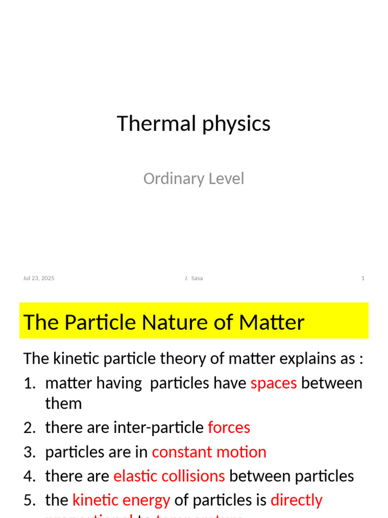 Kinetic Energy of Water vs. Steam at 100°C | PDF | Gases | Heat