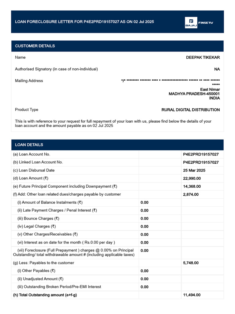 Foreclosure Letter 23-20-51 | PDF | Payments | Foreclosure