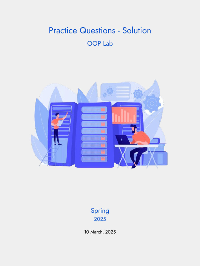OOP Lab Practice Questions - Solution | PDF | Namespace | Matrix (Mathematics)