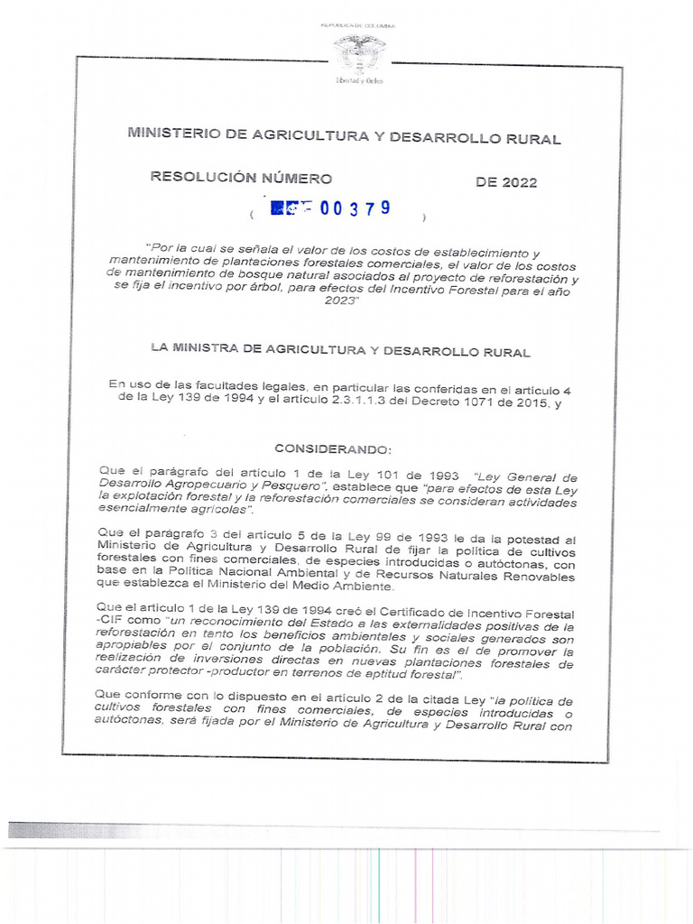 Resolución 000379 de 2022 | PDF