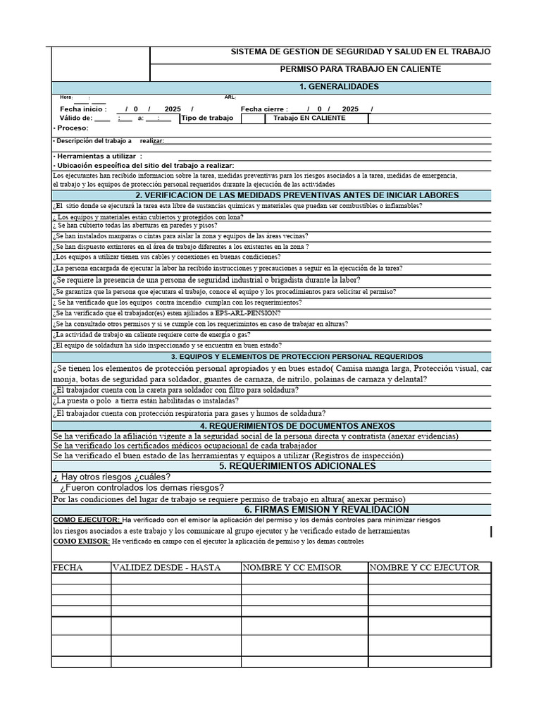 2.permiso Actividades Criticas Alturas (1) Bolivar 2 | PDF | Soldadura | Construcción