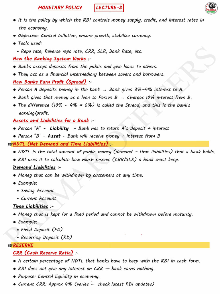 Monetary Policy | PDF