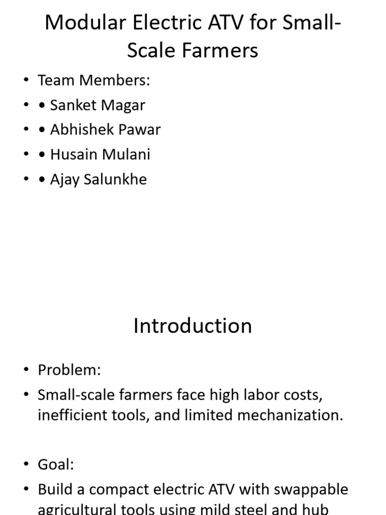 Modular Electric ATV Project Presentation | PDF