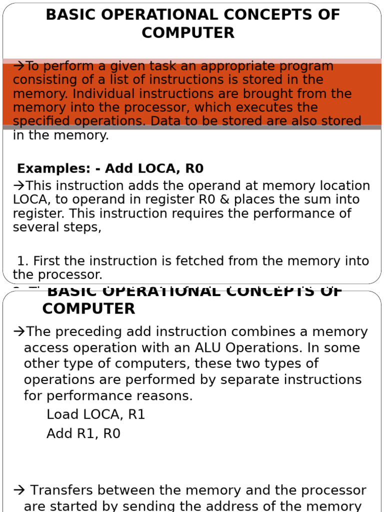 Basic Ops Concept of Comp-1 | PDF | Central Processing Unit | Digital ...