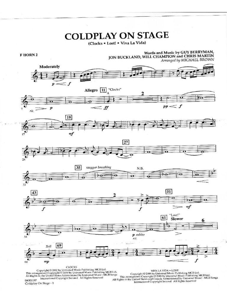 Coldplay On Stage | PDF