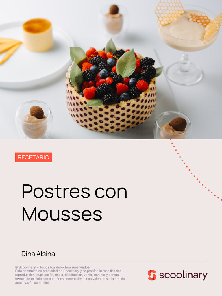 Recetas de Postres con Mousses | PDF | Merengue | Confitería