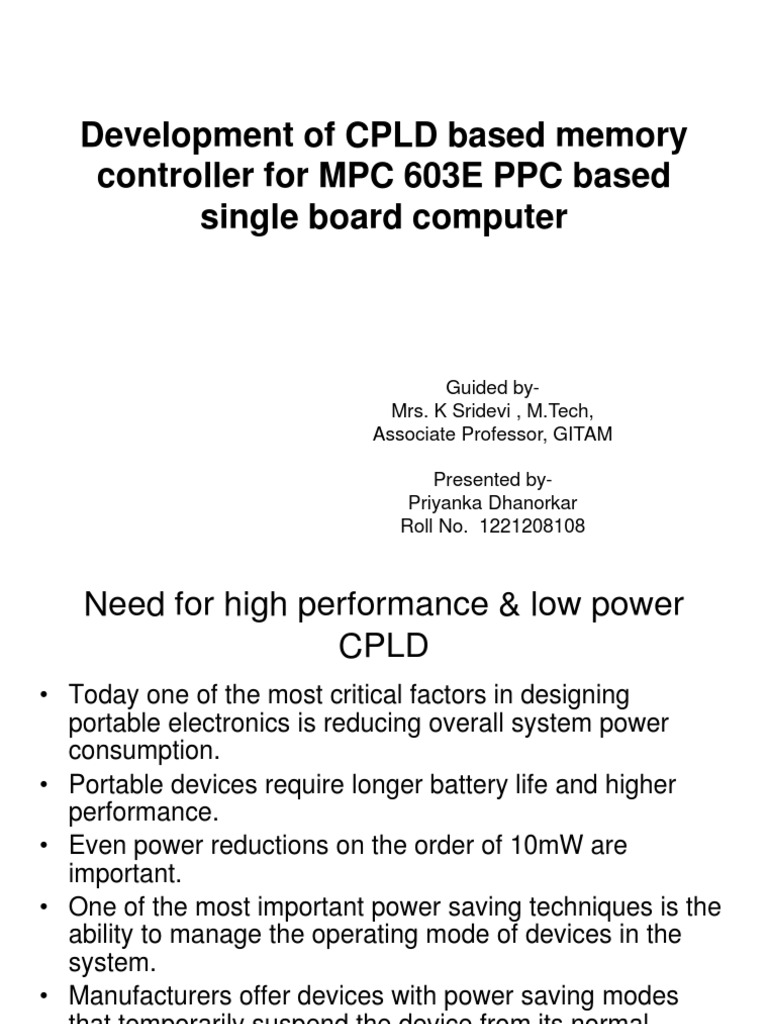 CPLD Memory Controller for MPC603E | PDF | Central Processing Unit ...