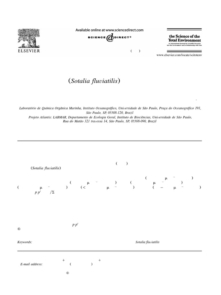 Yogui2003 Ocp PCB Dolphin SP | PDF | Polychlorinated Biphenyl | Dolphin