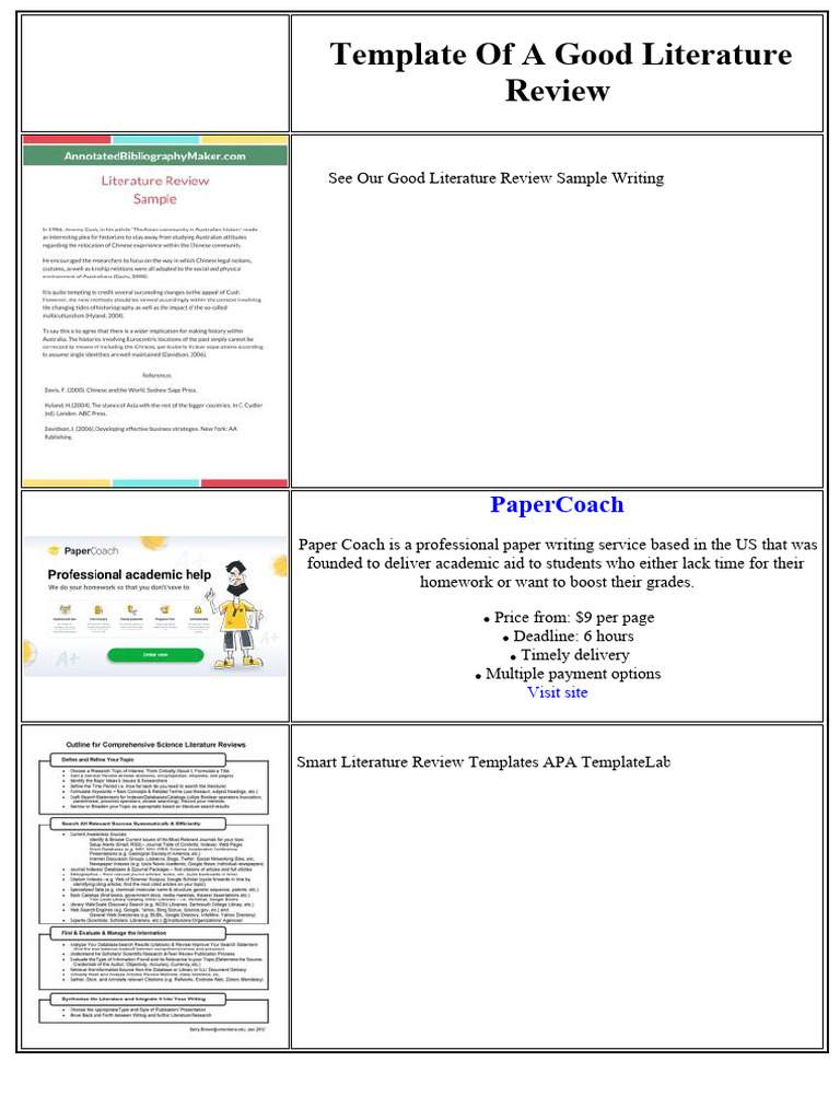 Effective Literature Review Template | PDF | Denial Of Service Attack ...