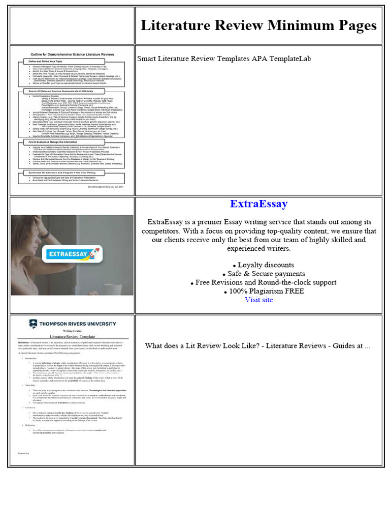 Literature Review Minimum Pages | PDF | Essays | Thesis