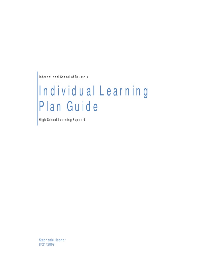 ILP Guide | PDF | Goal | Teachers