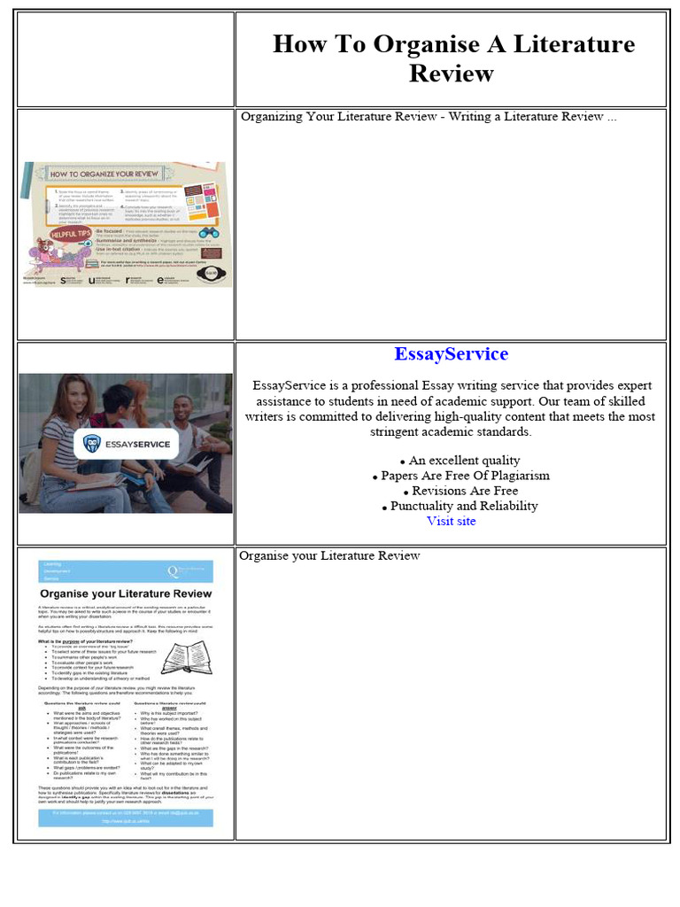 Organizing Your Literature Review Guide | PDF | Concrete | Fair Trade