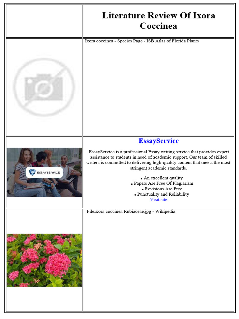 Literature Review of Ixora Coccinea | PDF | Antenna (Radio) | Abstract (Summary)