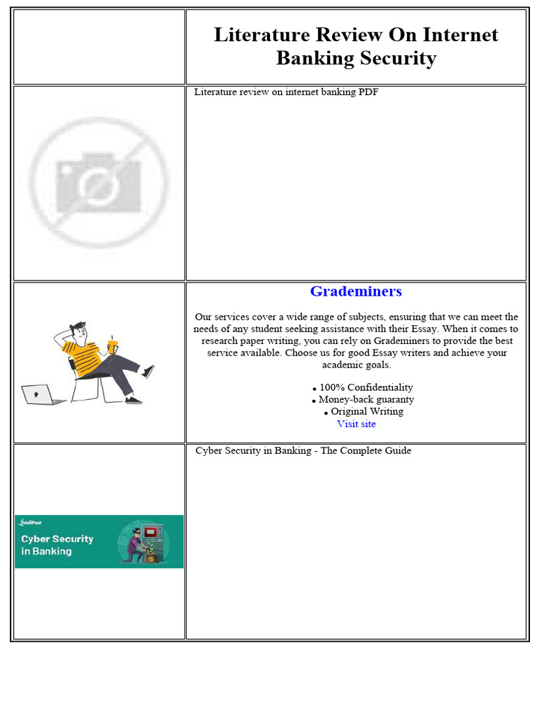 Internet Banking Security Literature Review | PDF | Essays | Literature ...