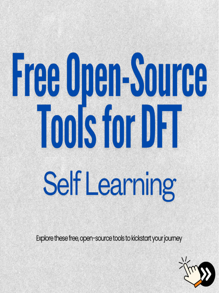 Open Source Tools For DFT Self Learning | PDF