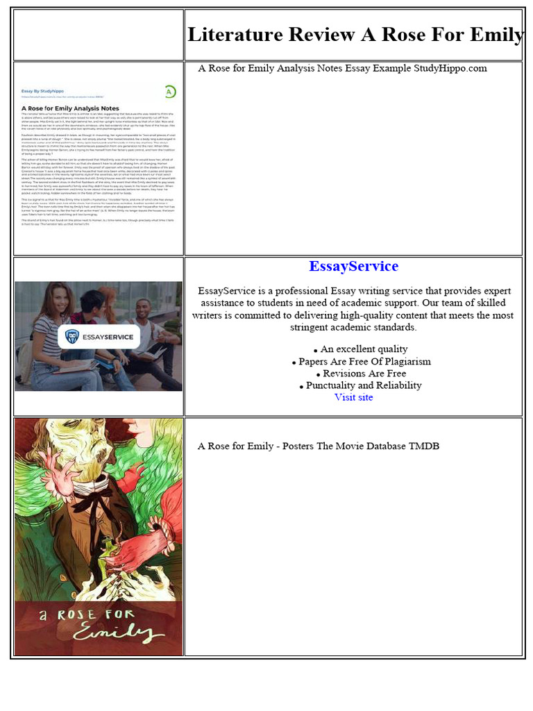 A Rose for Emily: Literature Review Insights | PDF | Bullying | Essays