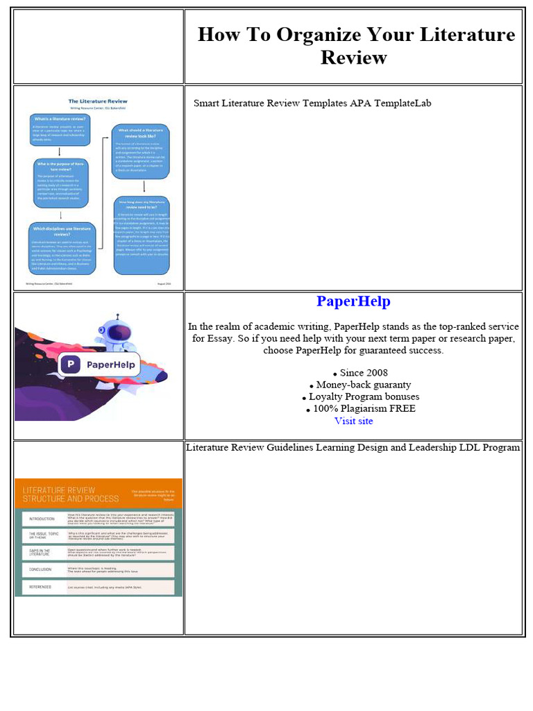 How To Organize Your Literature Review | PDF | Systematic Review ...