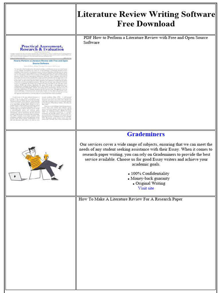 Literature Review Writing Software | PDF