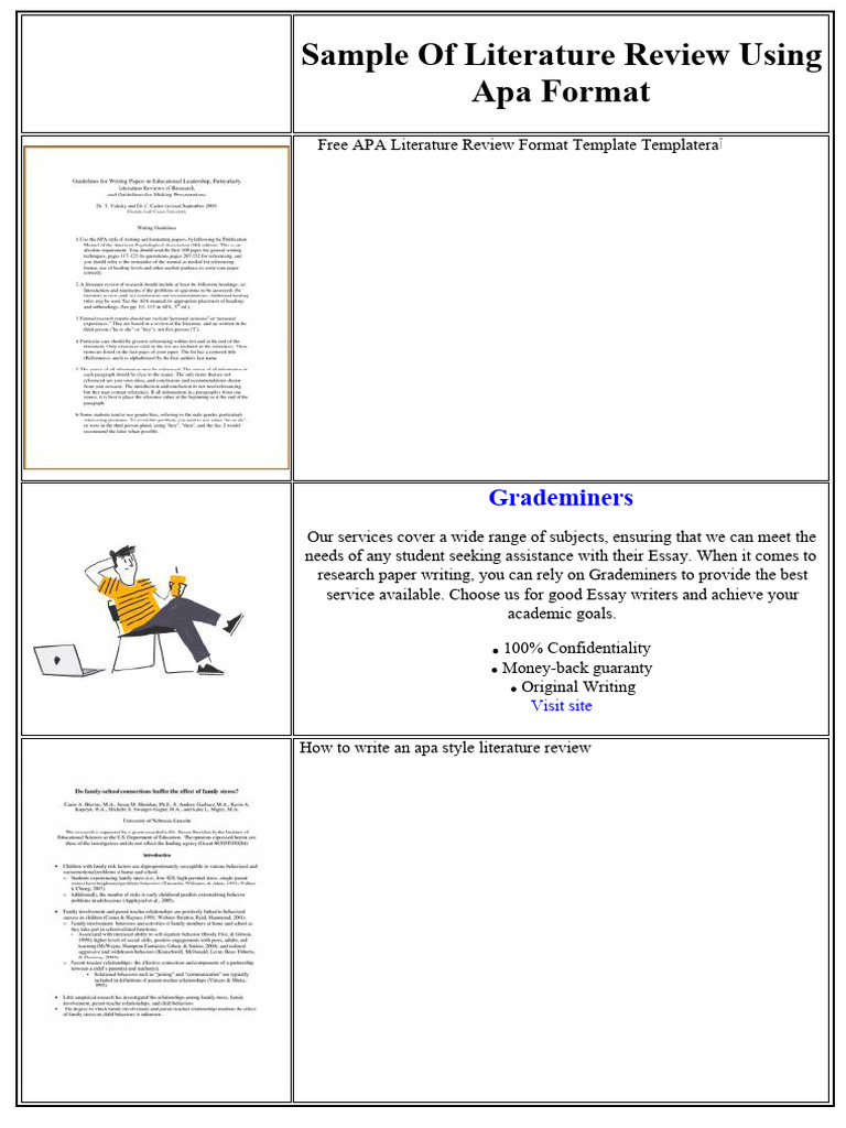 Sample of Literature Review Using Apa Format | PDF | Cloud Computing | Essays