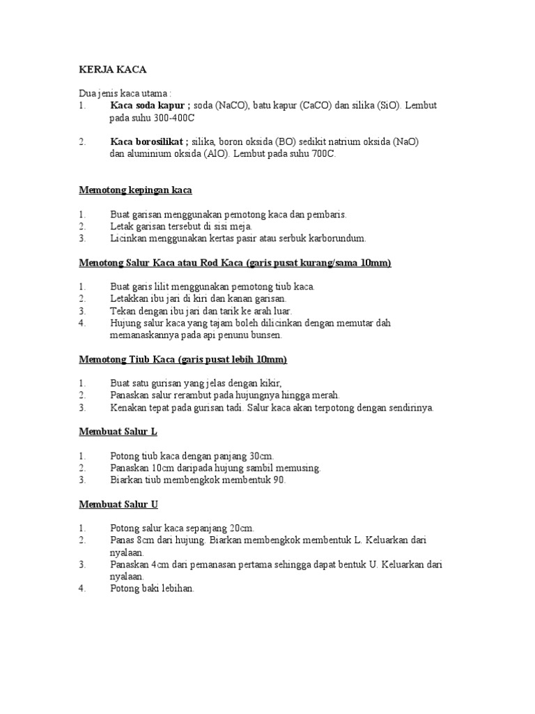 Kerja Kaca | PDF