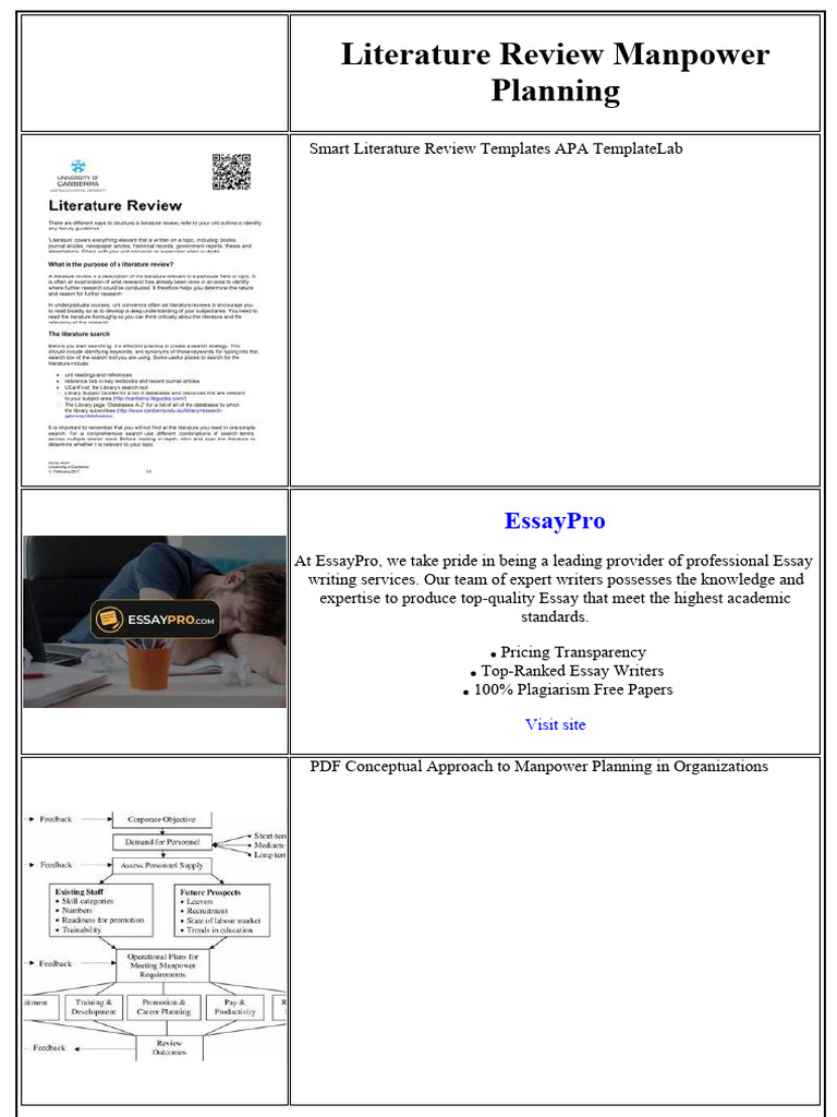 Literature Review Manpower Planning | PDF | Pub Med | Essays