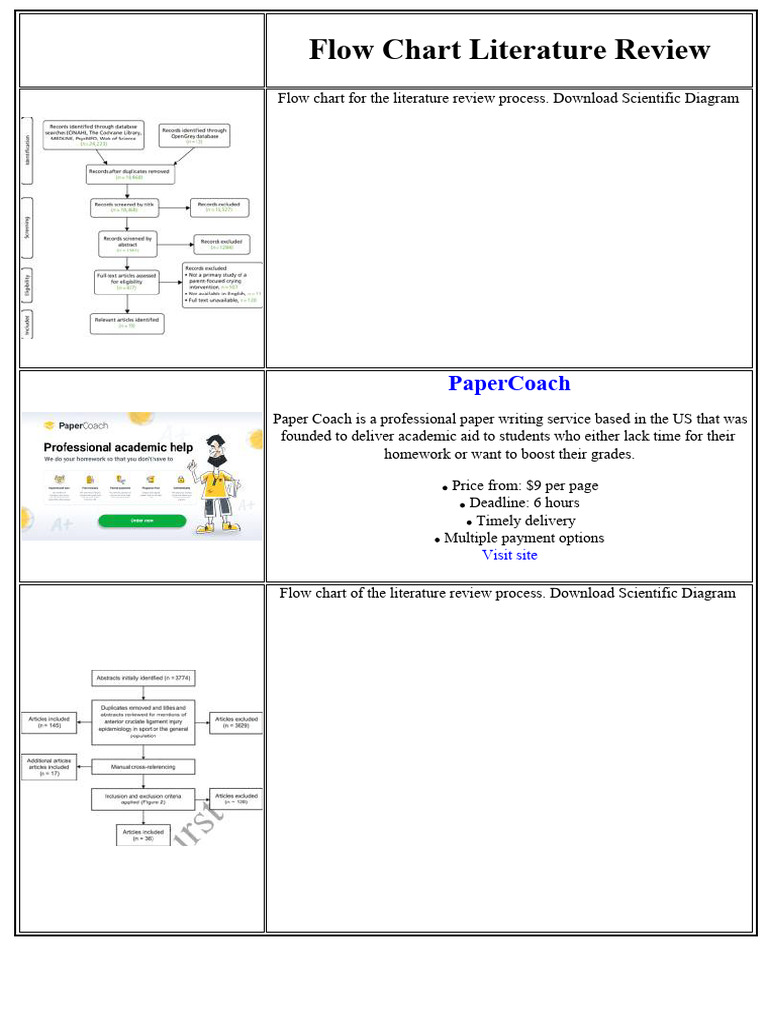 Literature Review Flow Chart Guide | PDF | Programmable Logic Controller