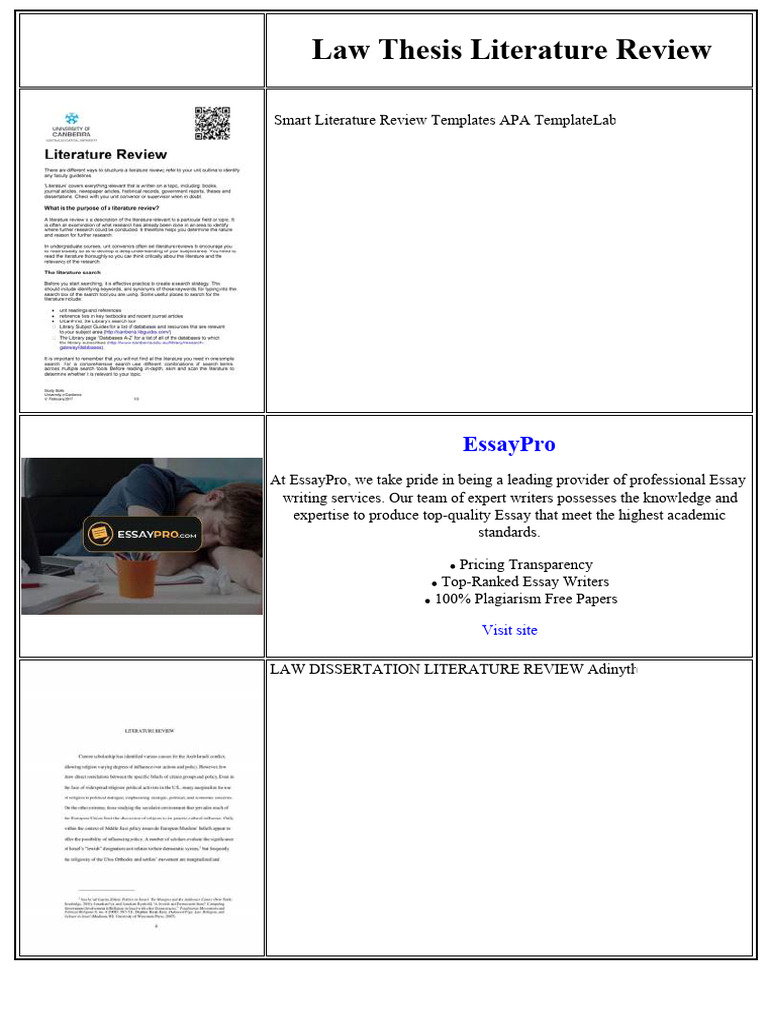 Law Thesis Literature Review | PDF | Thesis | Essays