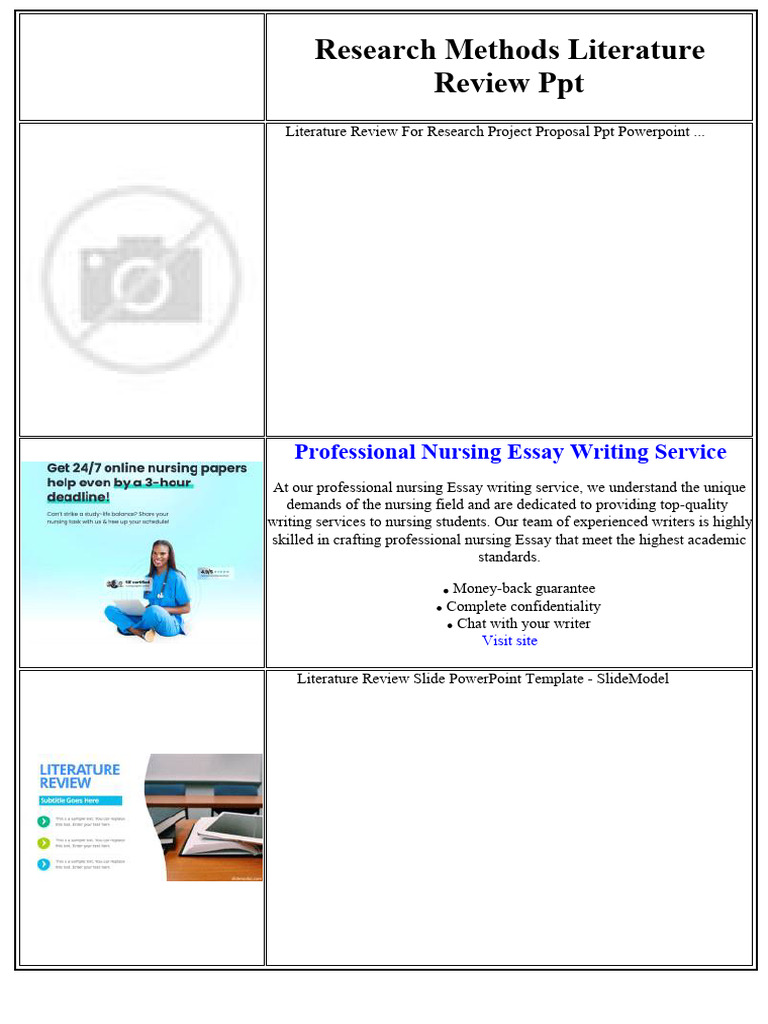 Research Methods Literature Review Guide | PDF | Essays | Microsoft ...