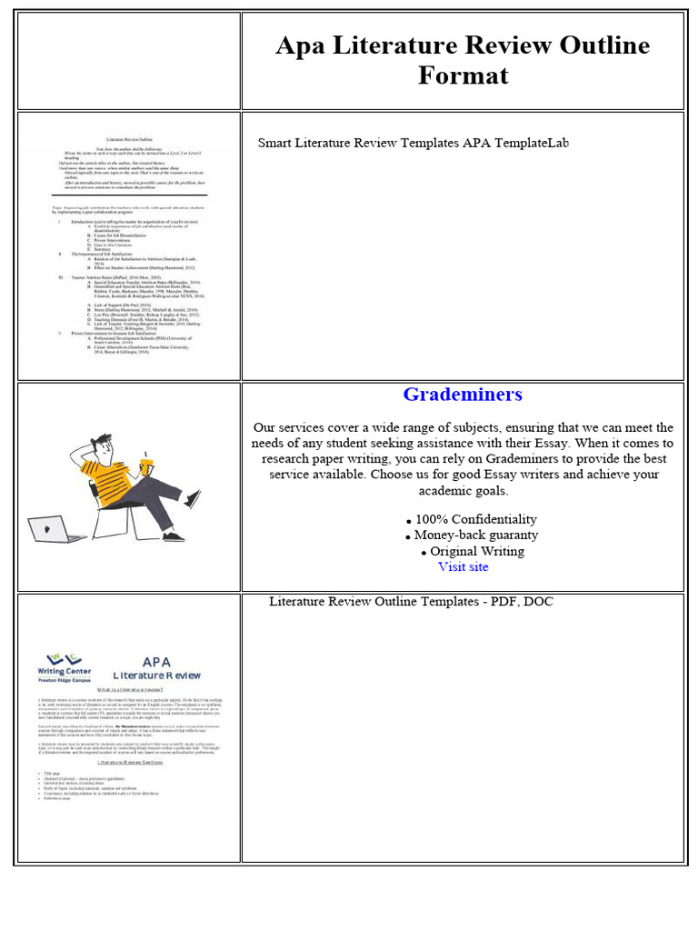 APA Literature Review Outline Guide | PDF | Taxes | Essays