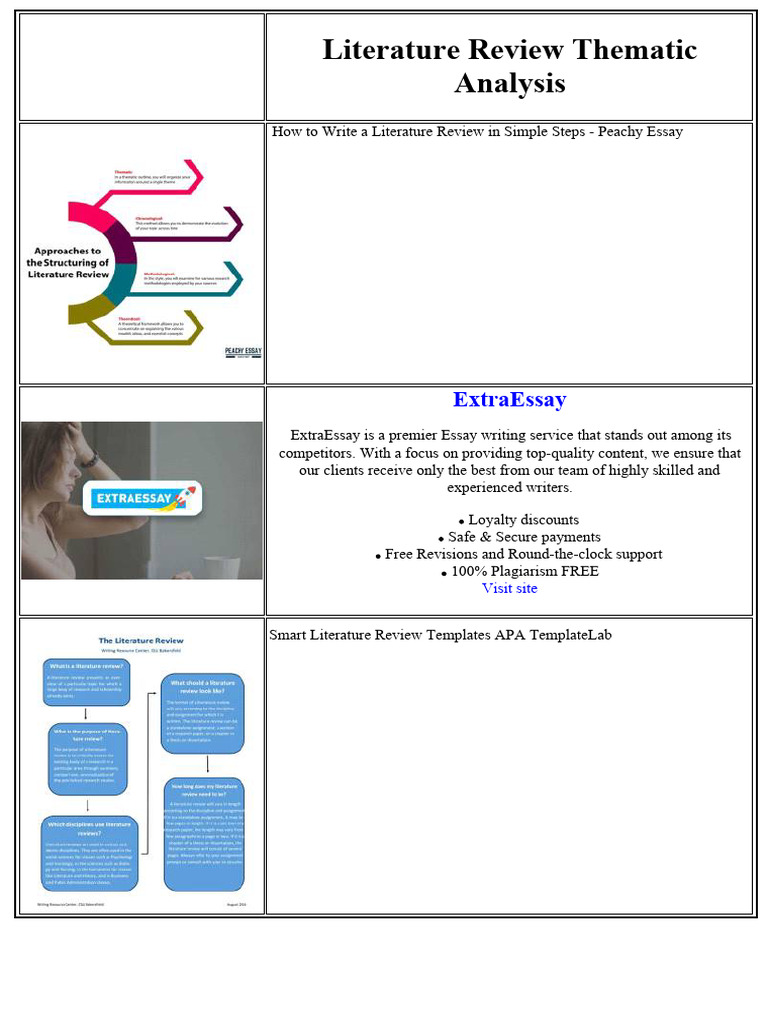 Literature Review Thematic Analysis | PDF | Essays | Breastfeeding