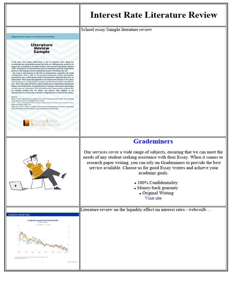 Literature Review on Interest Rates | PDF | Gout | Essays