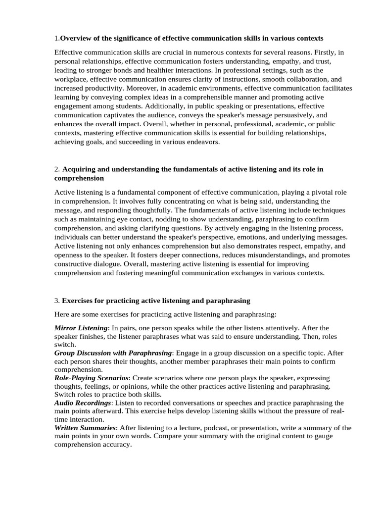 Oral Comp and Speaking Skill | PDF | Nonverbal Communication | Stress ...