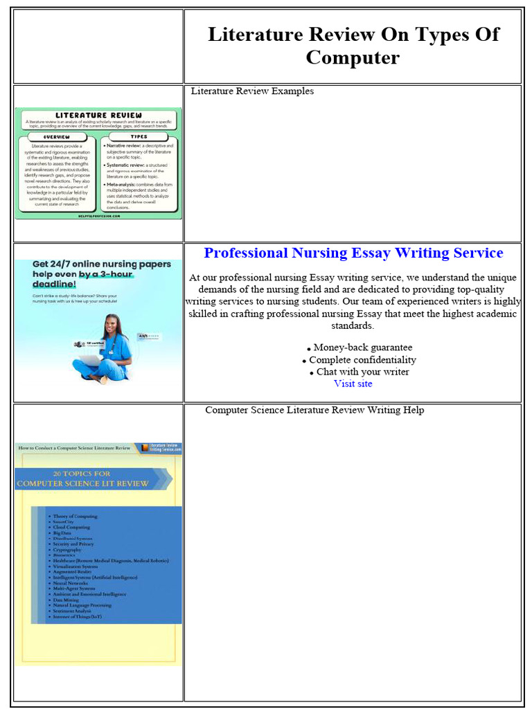 Computer Science Literature Review Guide | PDF | Randomized Controlled ...