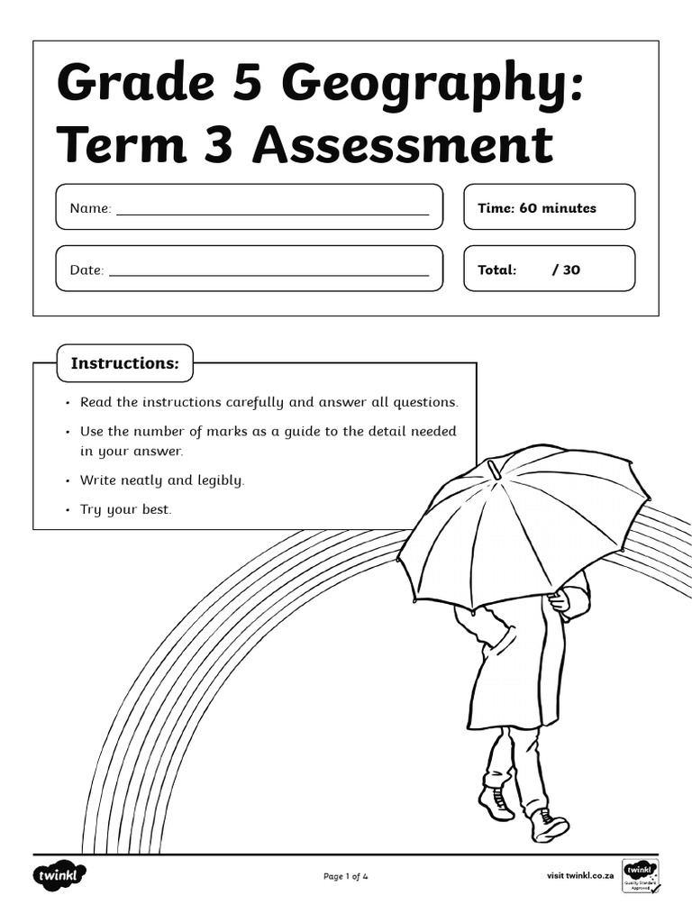 Za Ss 1729174048 Grade 5 Geography Assessment Term 3 - Ver - 1 | PDF ...