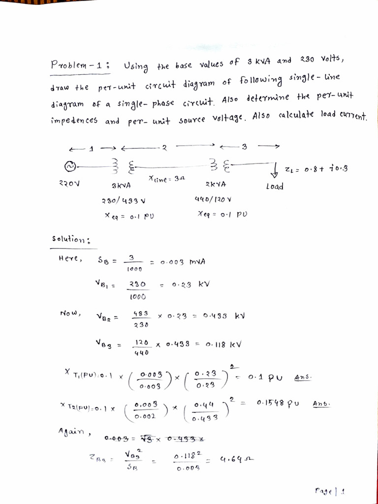 Assignment 3 # Per Unit System | PDF | Electricity | Quantity
