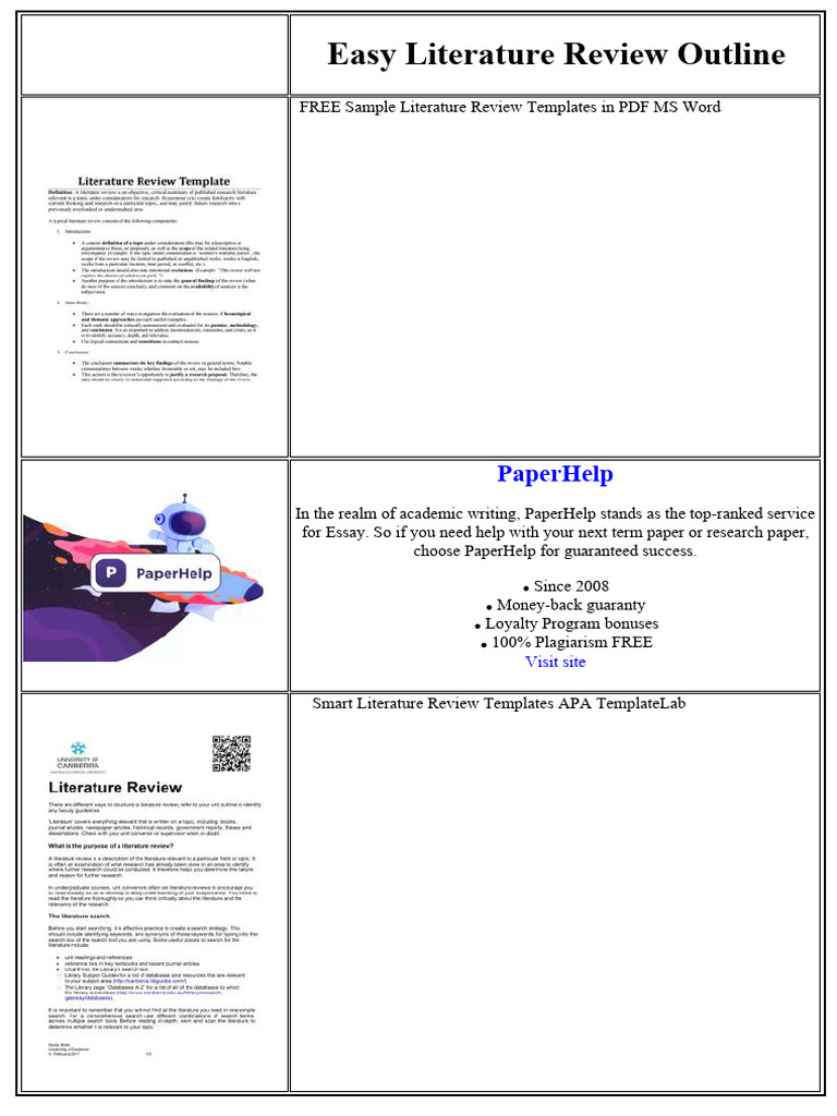 Easy Literature Review Outline | PDF | Antenna (Radio) | Essays