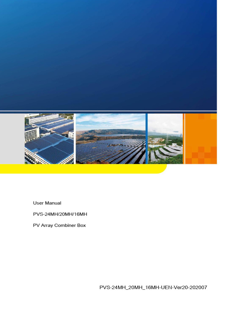 PVS User Manual: Combiner Box Guide | PDF | Photovoltaics | Electrical ...