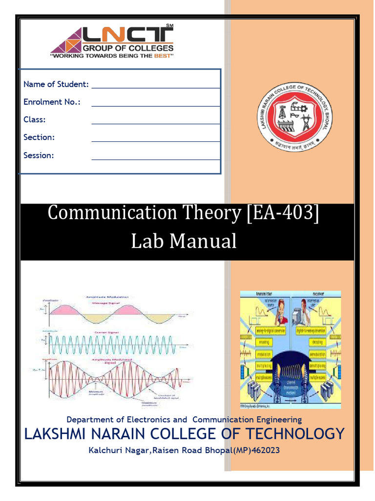 Communication Theory Lab Manual EA-403 | PDF | Modulation | Frequency ...