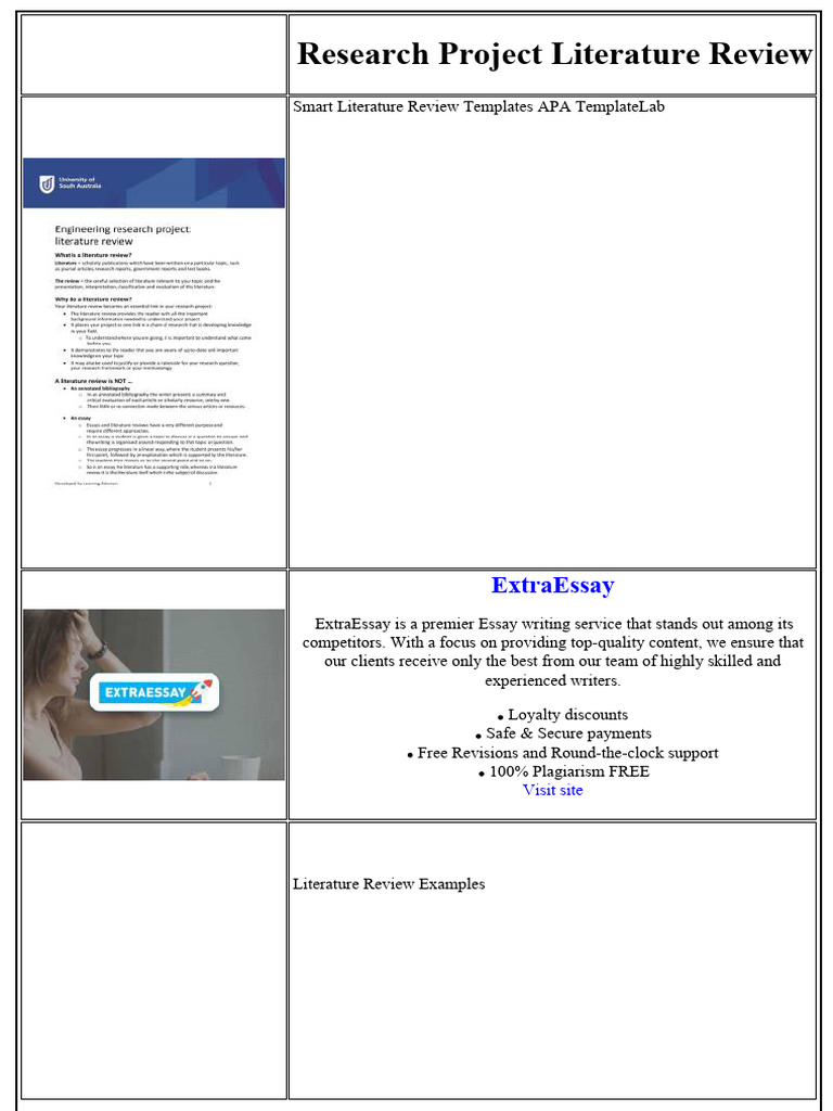 Research Project Literature Review | PDF | Tablet (Pharmacy ...