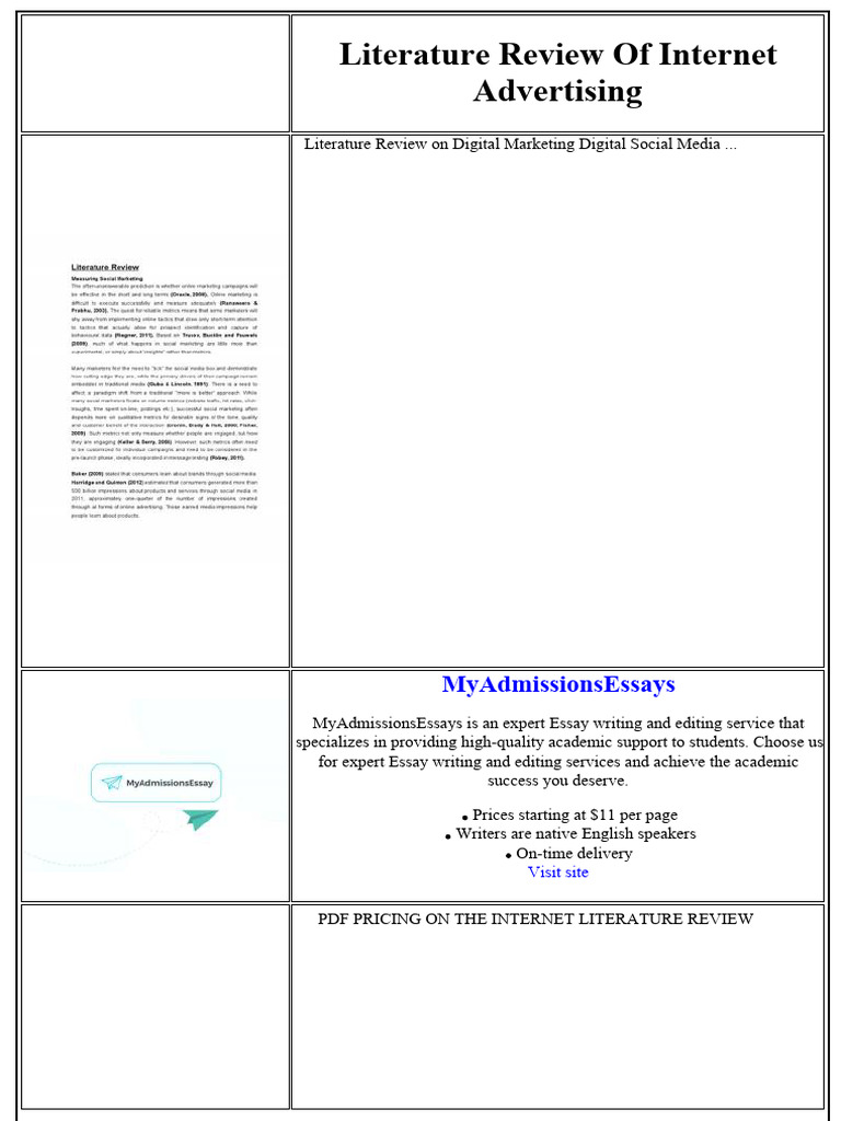 Internet Advertising Literature Review | PDF | Essays | Peer Review