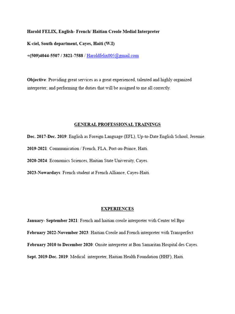 Resume Felix | PDF