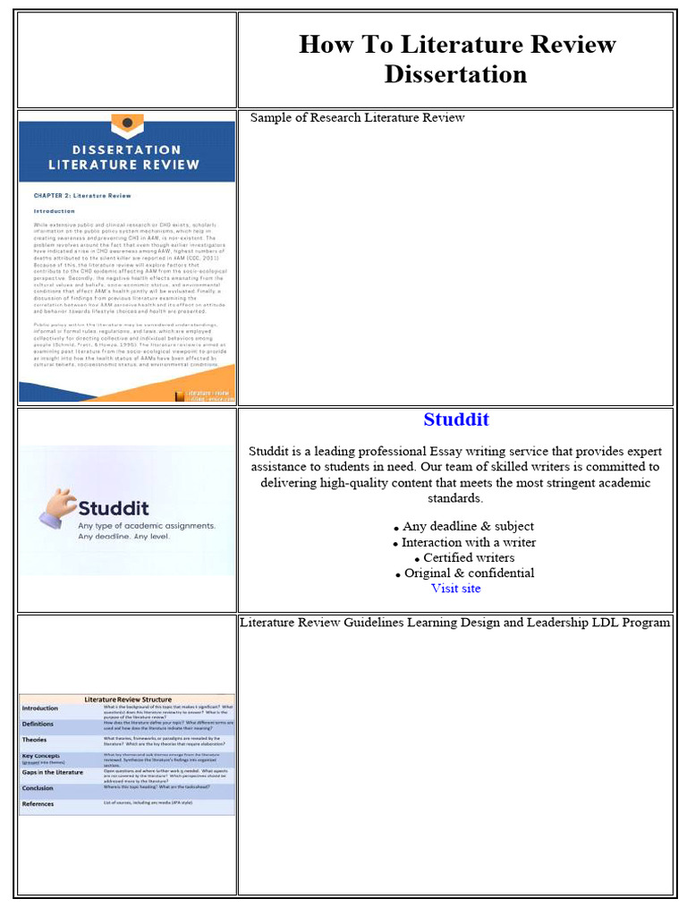 How To Literature Review Dissertation | PDF | Cloud Computing | Apa Style