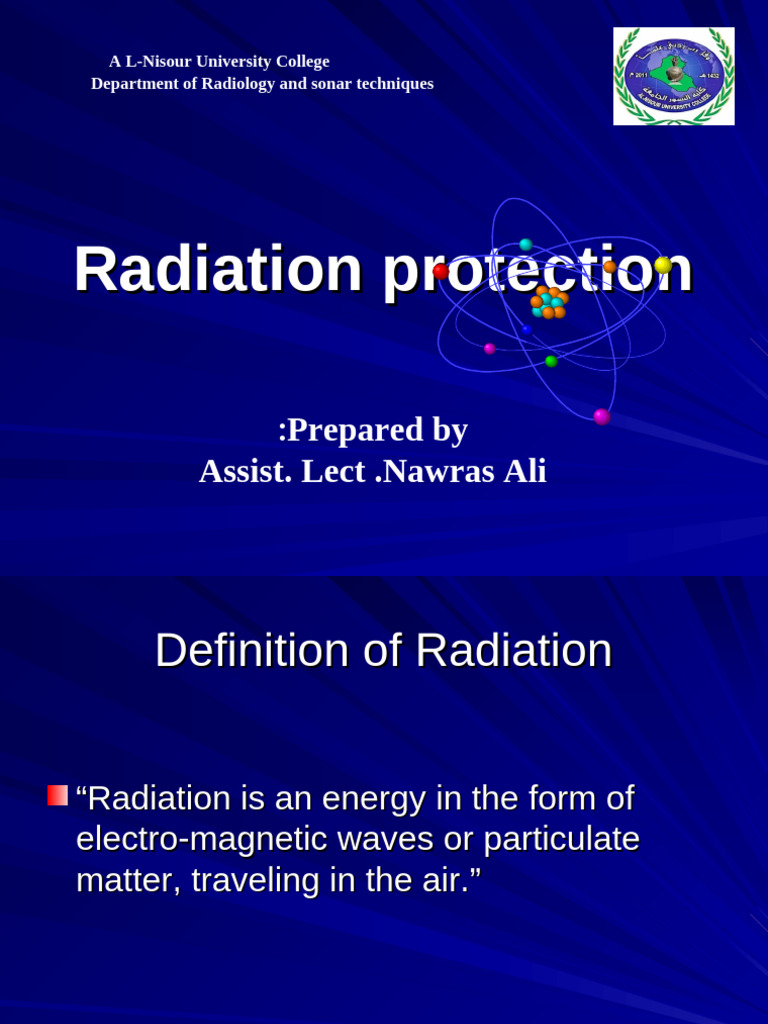 Radiation Protection | PDF | Ionizing Radiation | Atoms