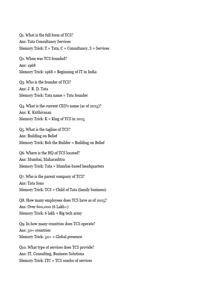 TCS IPA Practice Questions | PDF