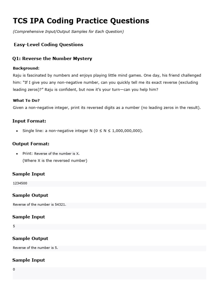TCS IPA Coding Practice Qs | PDF | Dell | Pharmacy