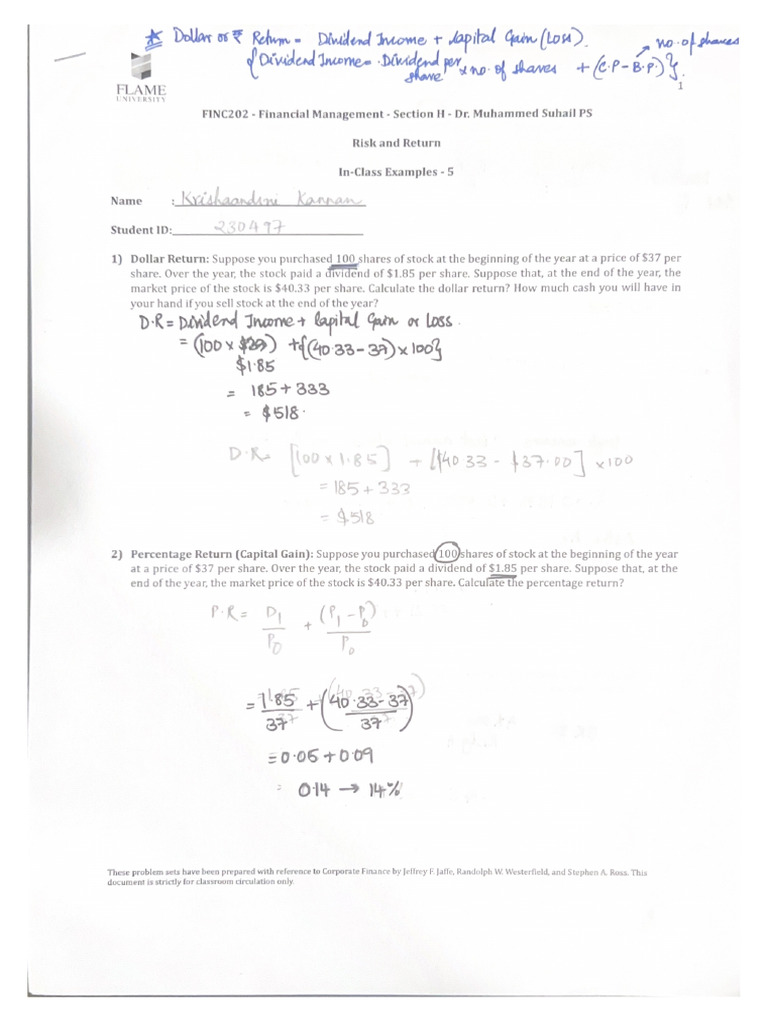 In Class Examples | PDF