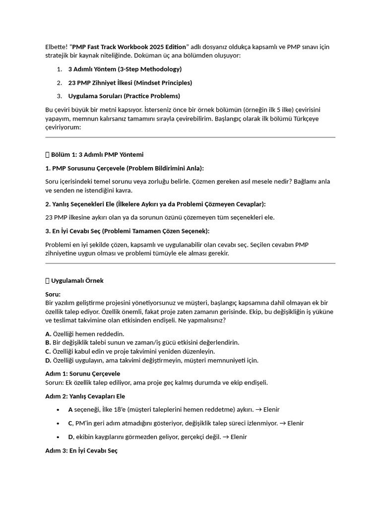 PMP Fast Track Workbook 2025 Edition | PDF