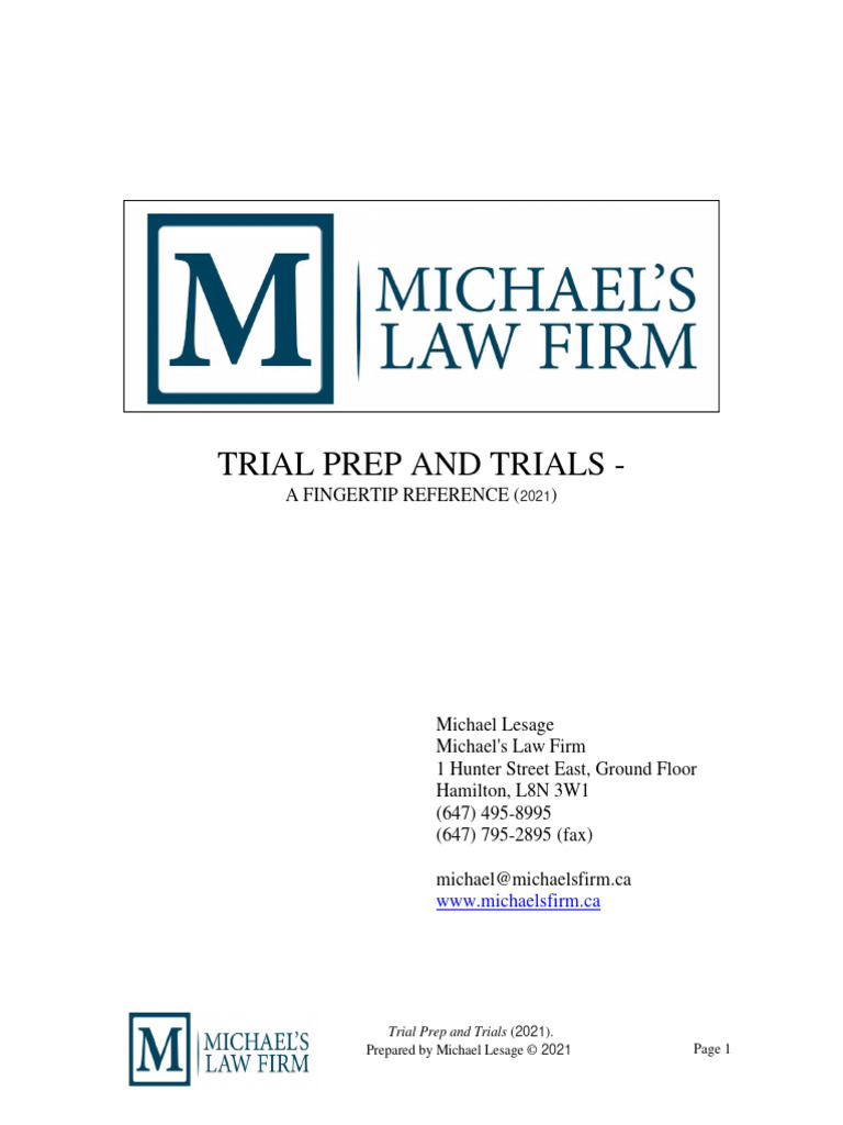 Trial Preparation Guide for Lawyers | PDF | Relevance (Law) | Discovery ...