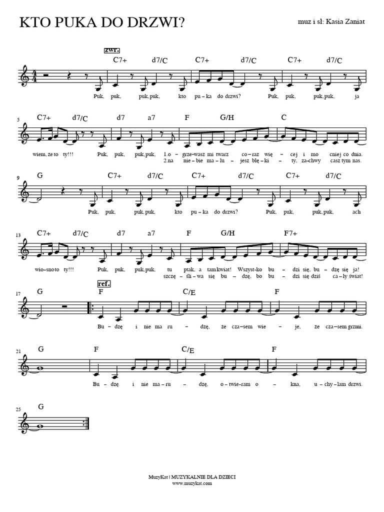 147.kto Puka Do Drzwi Nuty | PDF
