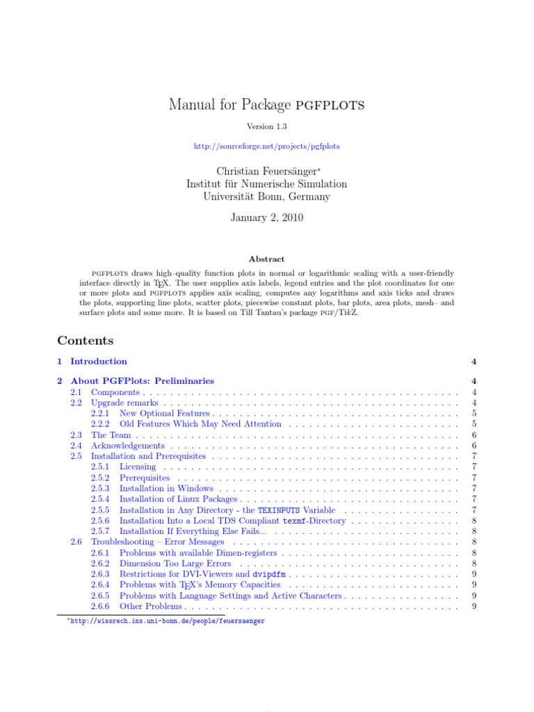 Pgfplots | PDF